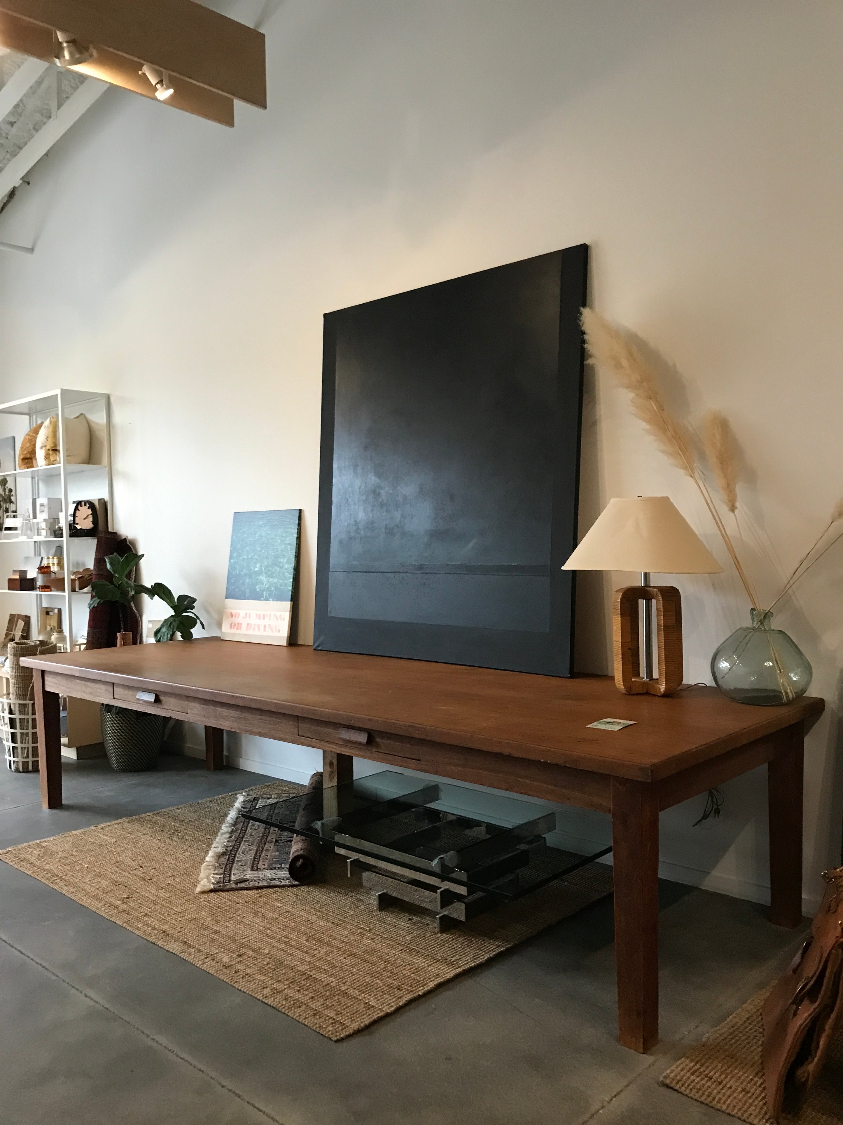 12’ Vintage Library Table – VICTOR & ROSE