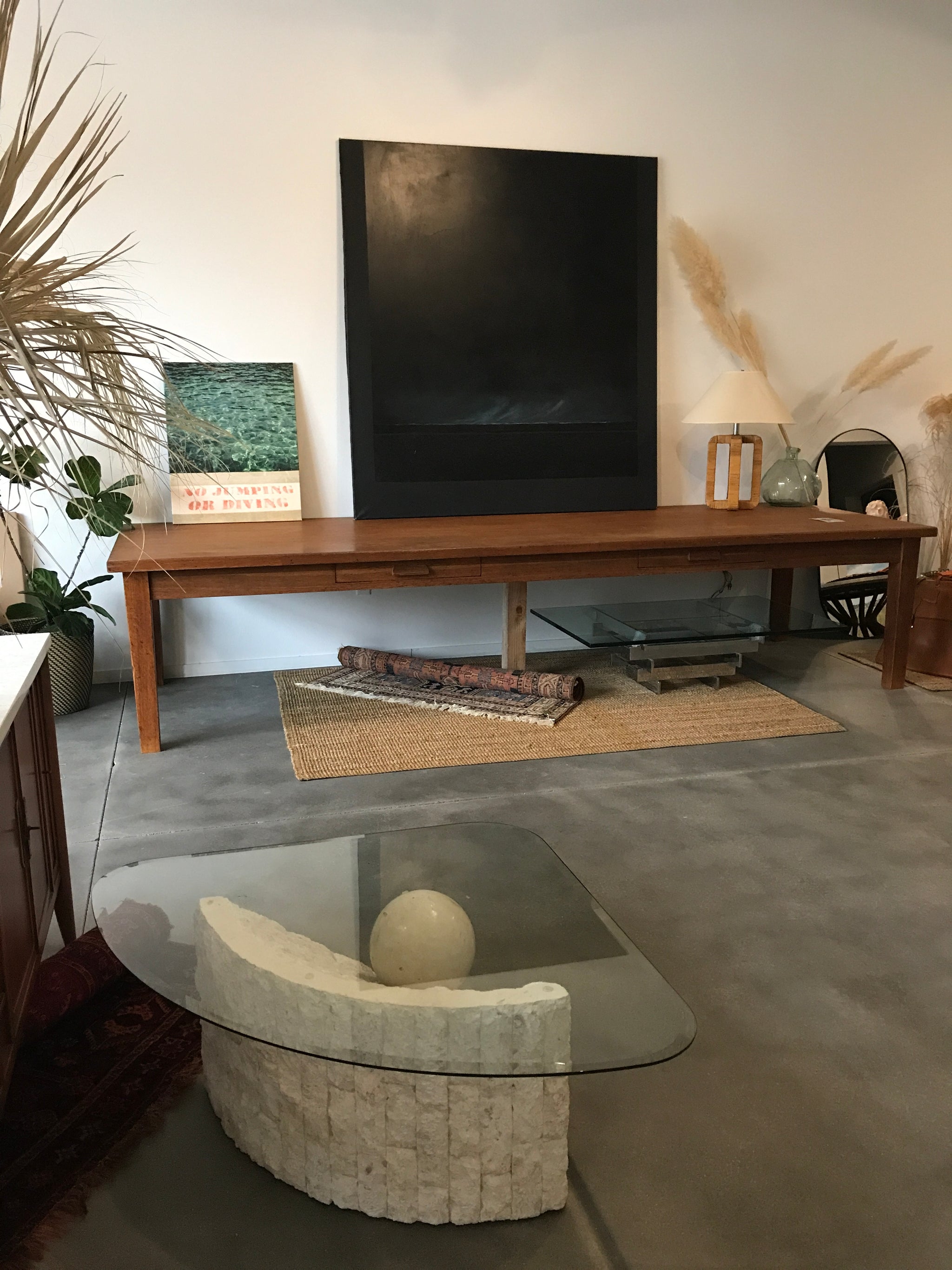 12’ Vintage Library Table – VICTOR & ROSE
